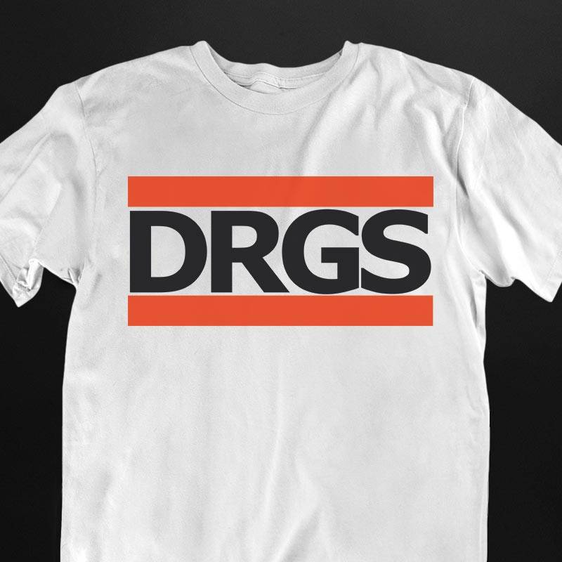 Drgs Drugs T Shirt Schwarz Oder Weiß Unisex Technostoff 3603