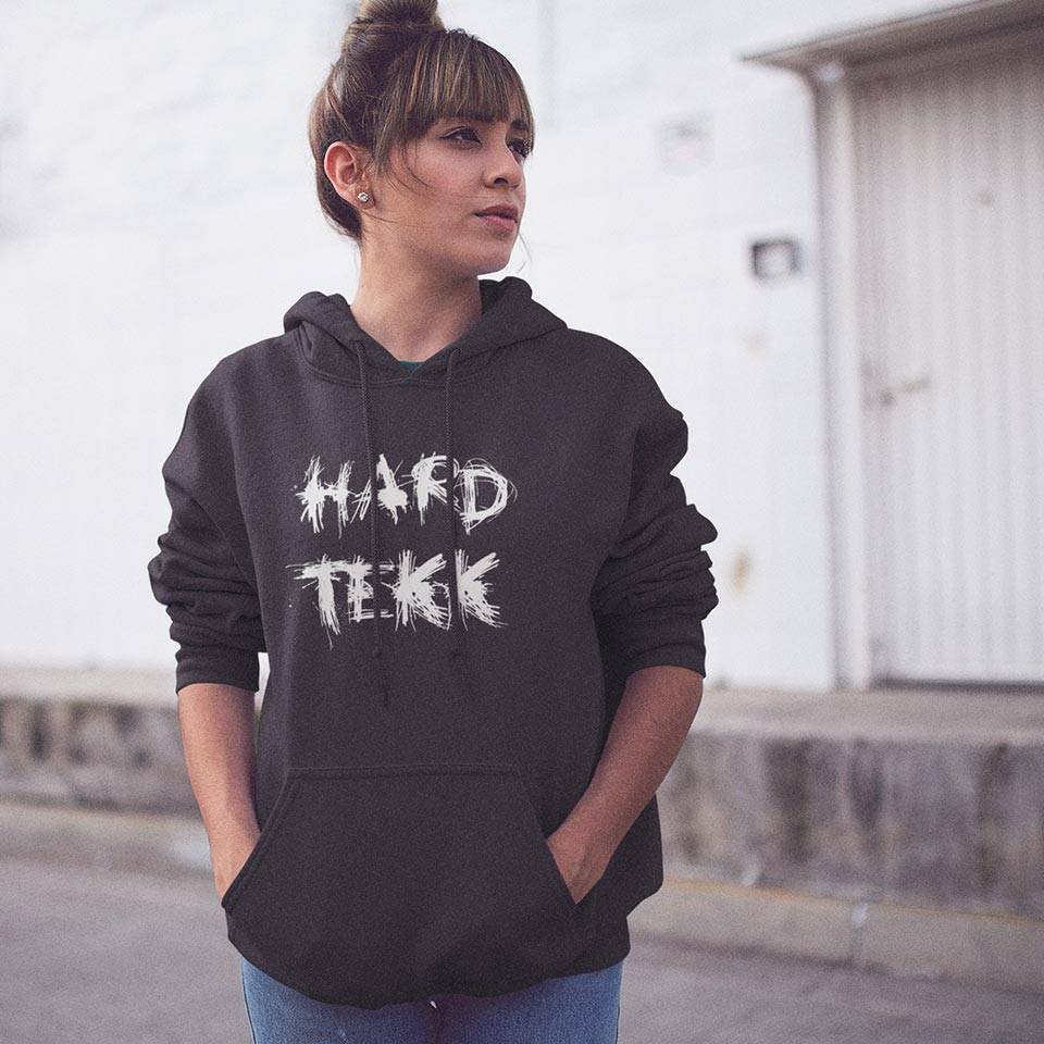 Premium Hardtekk Hoodie für Frauen und Männer – Technostoff